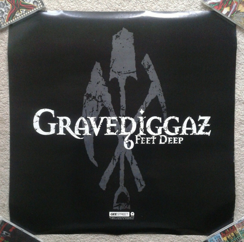 Gravediggaz 6 Feet Deep promo poster 1994 hip rap rare frukwan rza ...