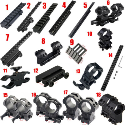 Rifle Hunting Scope Mount Adapter Scope Ring 20mm Picatinny Rail ...