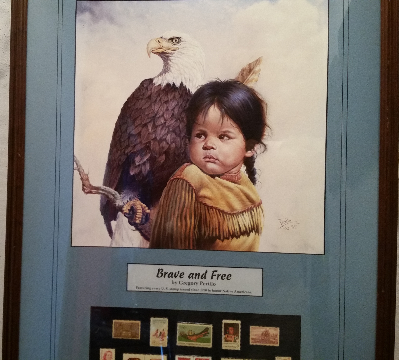 Brave & Free, By Gregory Perillo, Framed Lithograph With Stamps ...