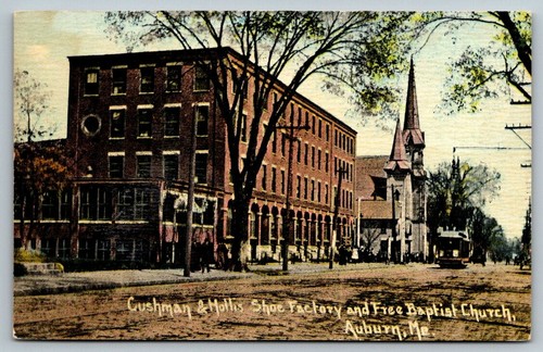 Auburn Maine Cushman & Mollis Shoe Factory Postcard | eBay