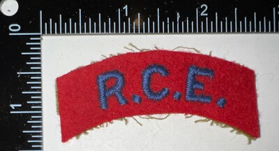 WWII II Royal Canadian Corps of Engineers RCE Cloth Patch Flash ...