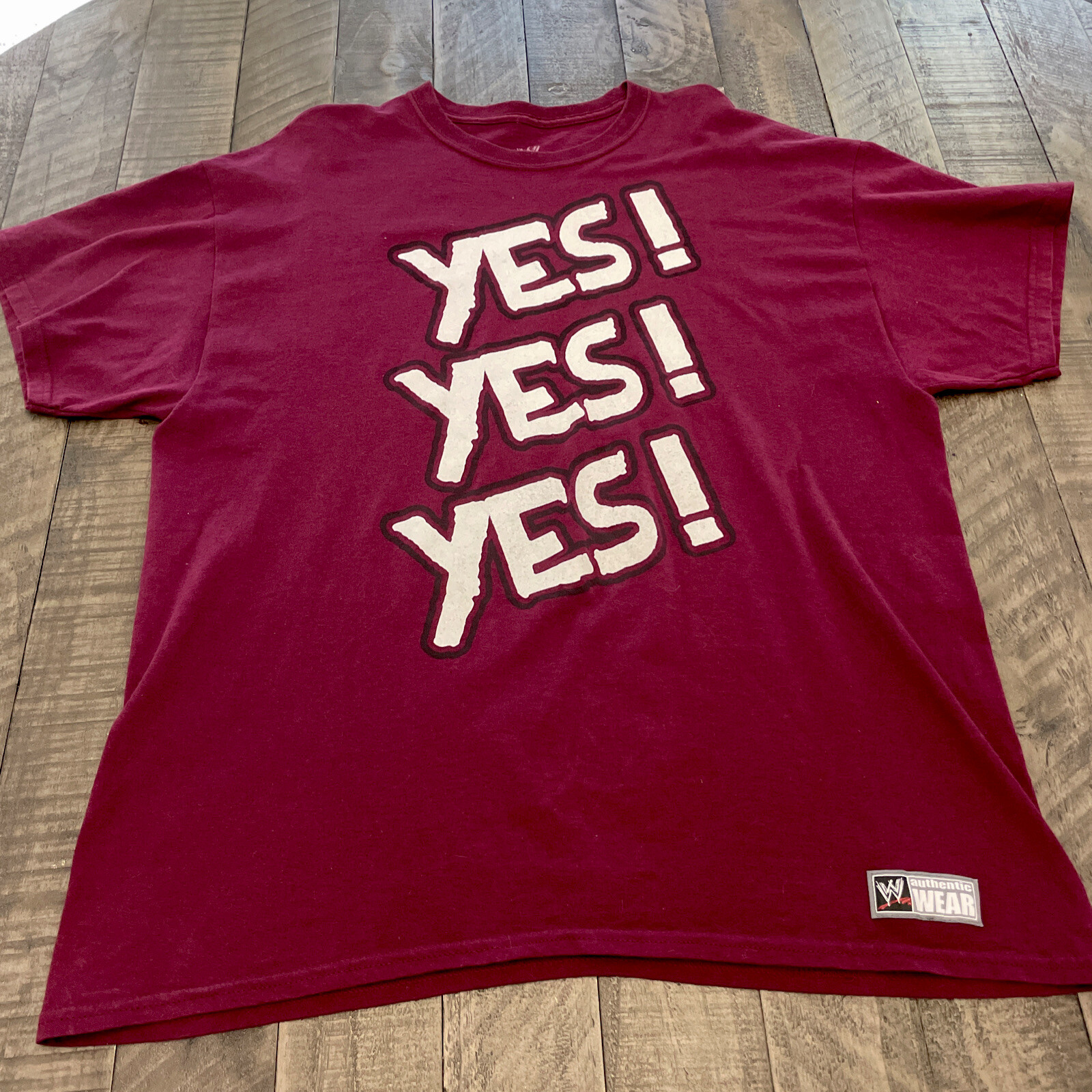 WWE Authentic YES! YES! YES! Daniel Bryan Maroon Cott… - Gem