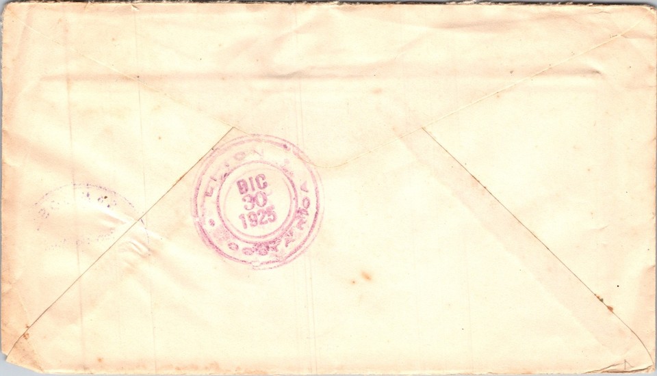 Canal Zone Costa Rica first flight 1925. #74 with plate number single ...