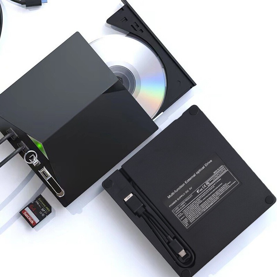7-in-1 Triangular DVD Recording Drive USB 3.0 Disc Player Burner Writer ...