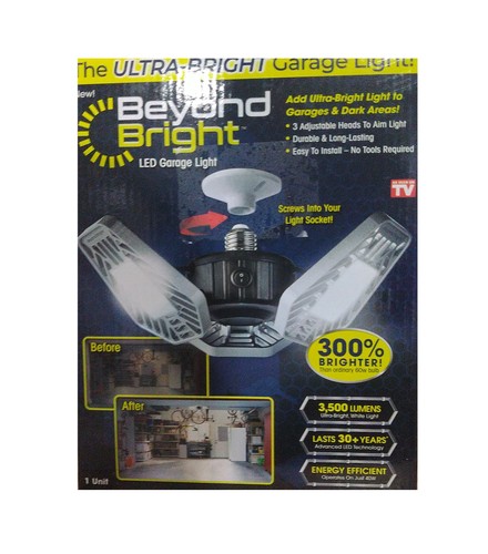 NEW! BEYOND BRIGHT LED Garage Light - ULTRA BRIGHT 3500 Lumens ...