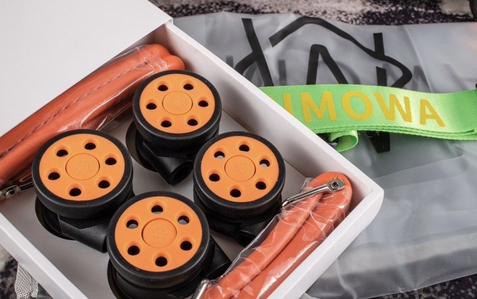 High-End Aluminum Travel Suitcase - Rimowa With Orange Wheels/Handle | eBay