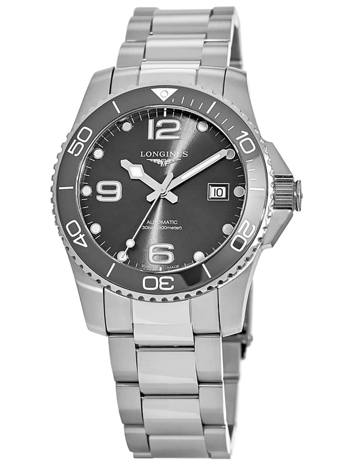 Longines Grey Dial Automatic Diver's 300M Men's Watch L3.781.4.76.6 ...