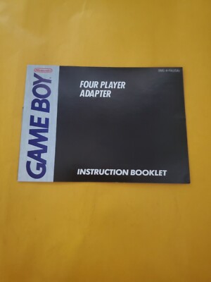 Nintendo Game Boy Four Player Adapter Instruction Booklet Only DMG-A-FA ...