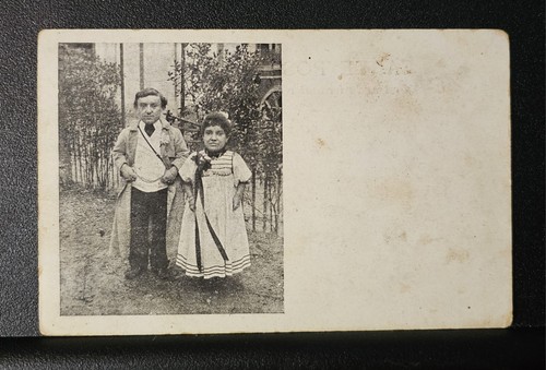 Antique RPPC Little People Dwarf Midget Couple Unusual Real Photo ...