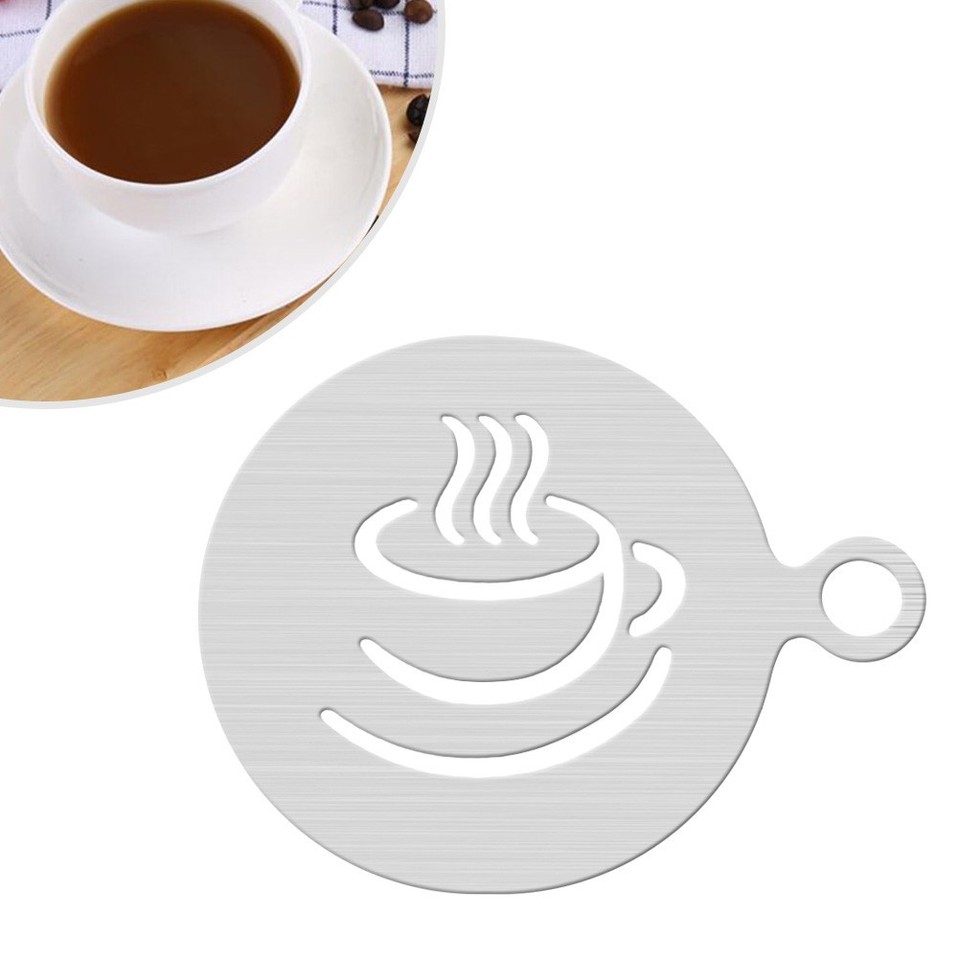 Steel Cappuccino Stencil Stencils for Coffee Art Template Mold Tool ...