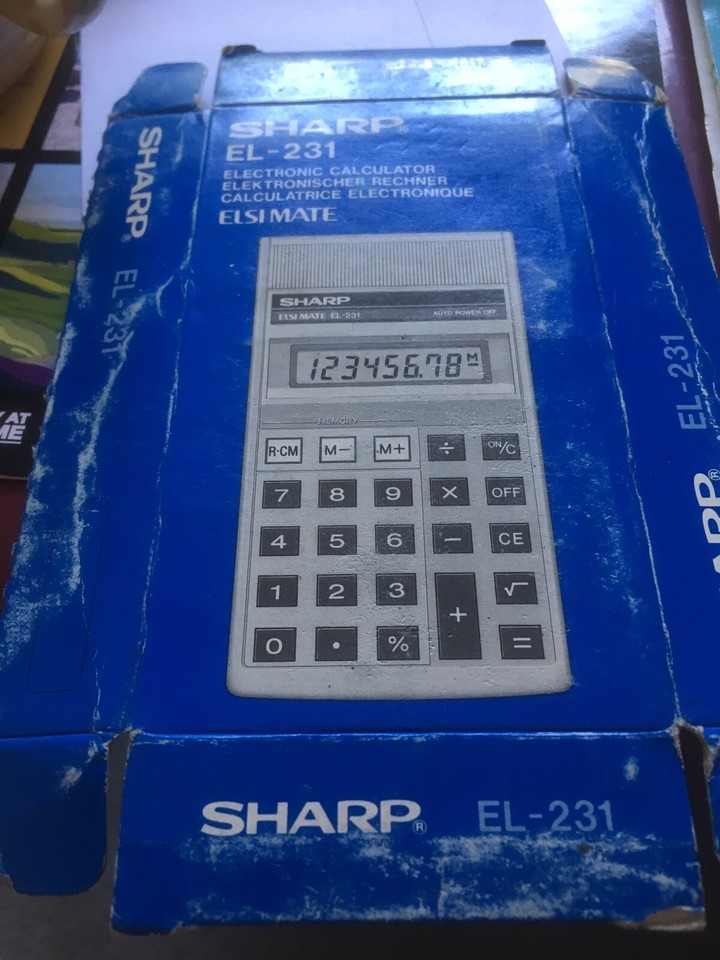 Vintage Sharps Elsimate EL-231 Calculator. | eBay.de