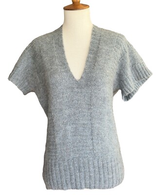 Linea Maglia Blue V-Neck Pullover Sweater Women's Sz S | eBay