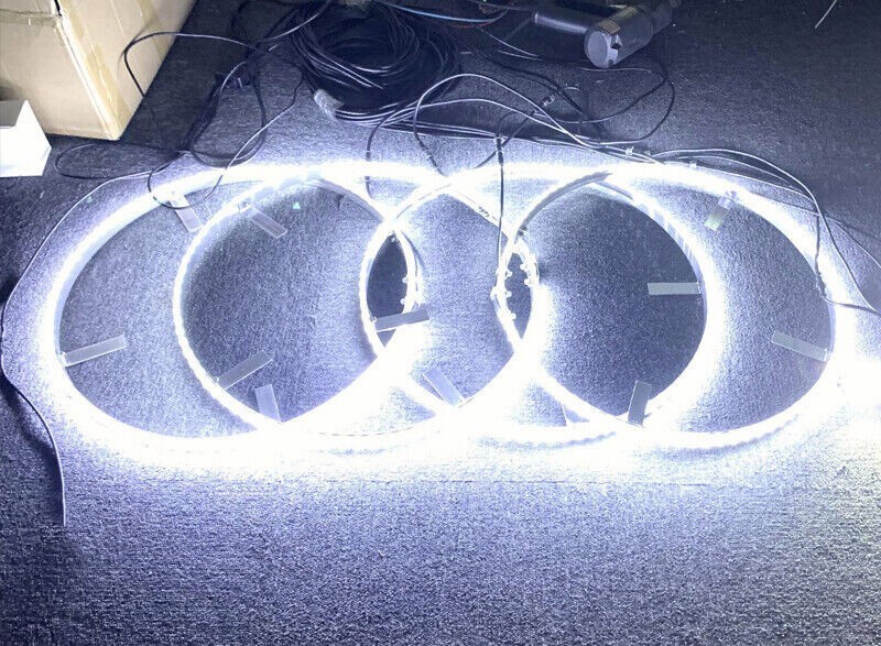 4X 15.5" DOUBLE ROW Brightest PURE WHITE Solid Color LED Trucks Wheel ...