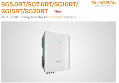 SUNGROW SG15RT Solar Inverter String 15kW 3 Phase 2 MPPT w/wifi 10Y ...
