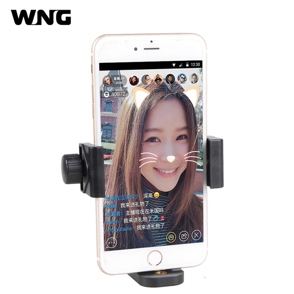 Smartphone Tripod Mount Adapter Phone Clipper Holder Vertical ...