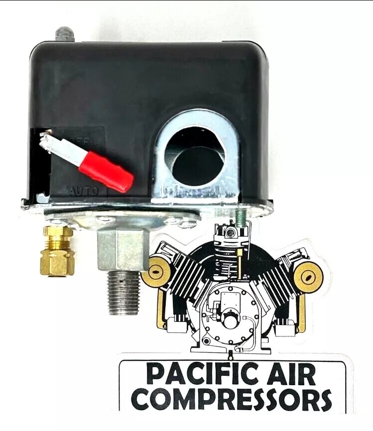 SQUARE D AIR COMPRESSOR REGULATOR PRESSURE SWITCH W/ ON-OFF LEVER 95 ...