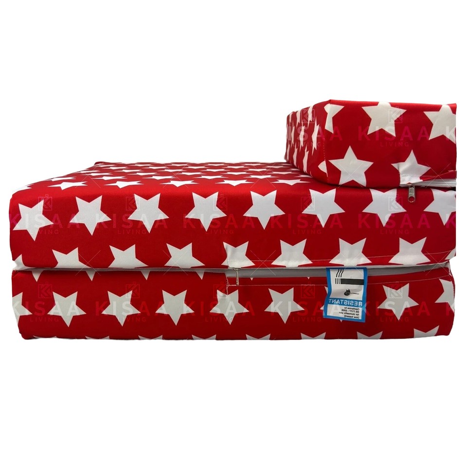 Fold Out Single Chair Z Bed Sofa Guest Futon Chair Bed Lounger Mattress ...