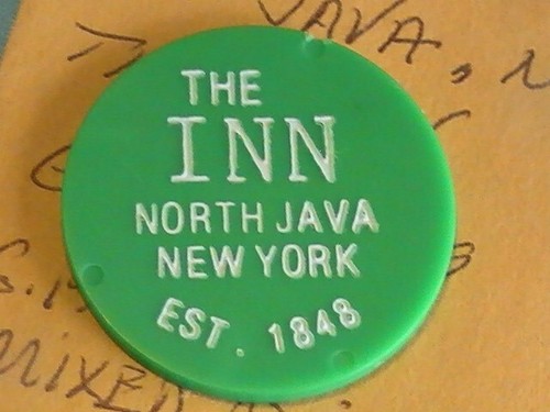 TOKEN PLASTIC NORTH JAVA NY THE INN EST. 1848 GOOD FOR ONE MIXED DRINK ...
