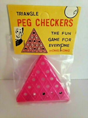 Vintage Triangle Checkers Game Dime Store Vintage Toy Hong Kong 1960's ...