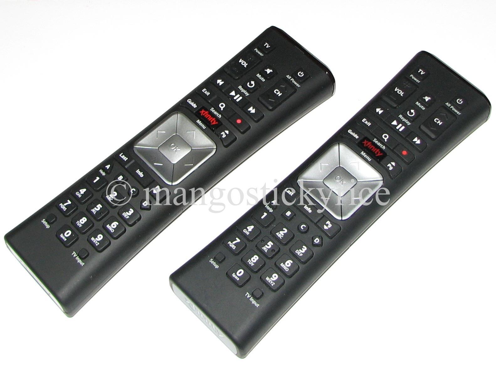 Lot of 2 Xfinity Comcast XR5 V4-U RF X1 DVR Receiver TV Remote Controls ...