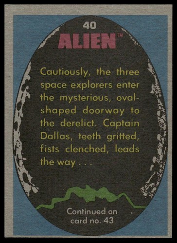 1979 Topps Alien Movie #40 Entrance to Derelict Trading Card | eBay