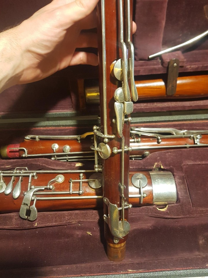 Vintage used professional rare German Hüller Huller Bassoon fagotto ...