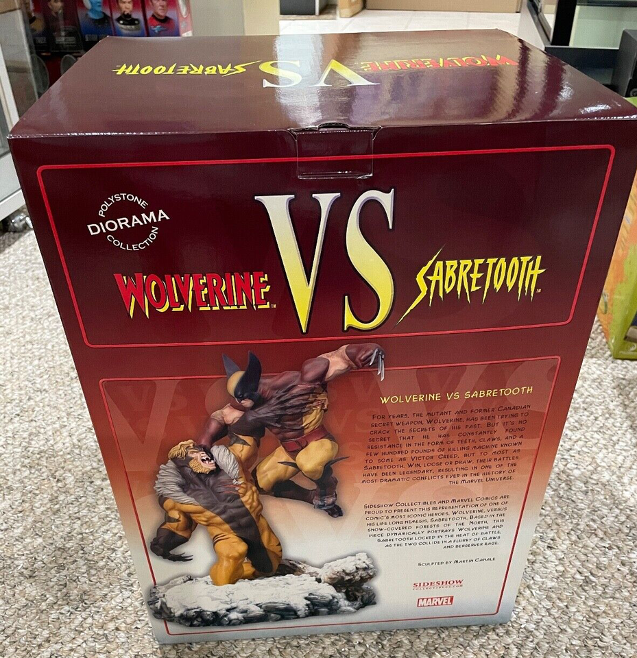 Rare Sideshow Marvel WOLVERINE VS. SABRETOOTH Diorama Statue limited to ...