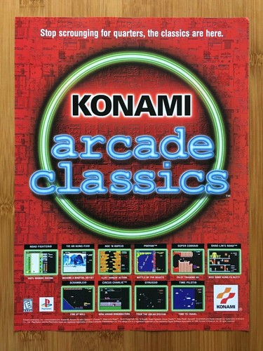 Konami Arcade Classics PS1 Playstation 1 1999 Print Ad/Poster Authentic ...