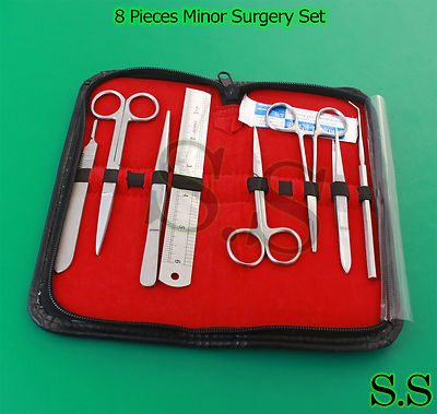 Minor Surgery Set 8 Pieces Surgical Instruments kit Stainless Steel ...