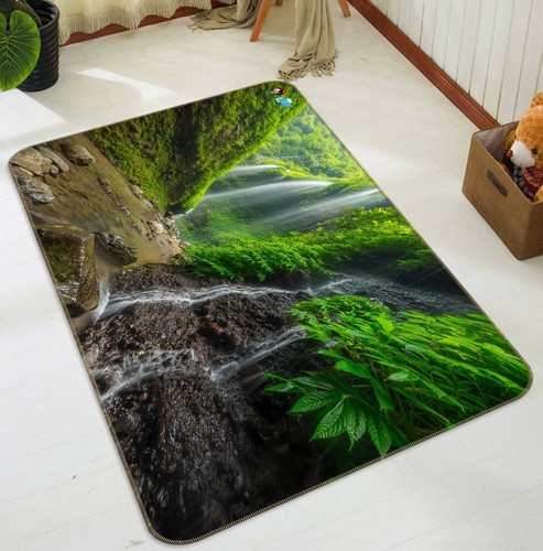 3D Waterfall Valley ZHUA85 Game Non Slip Rug Mat Photo Carpet Zoe ...