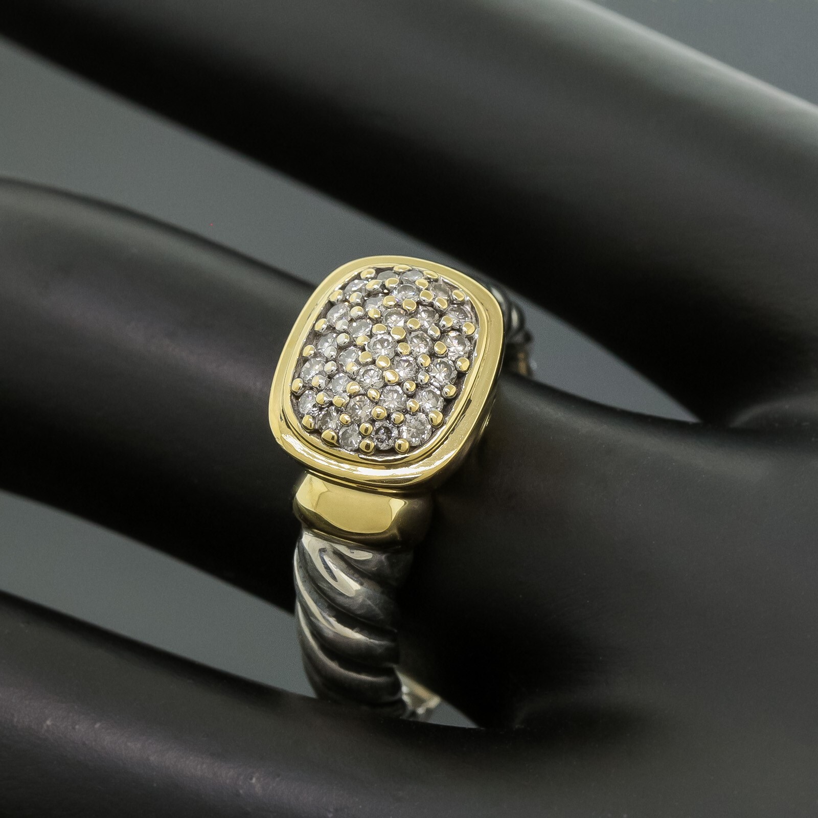 David Yurman Pave Diamond Noblesse Ring Size 7.75 - 9… - Gem