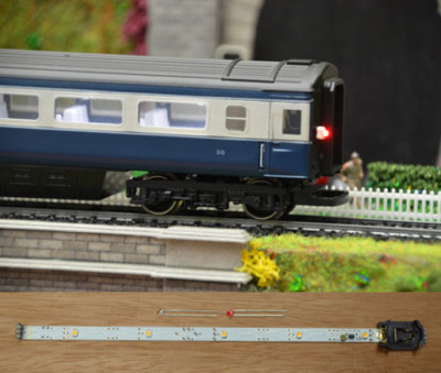 Train-Tech CL26 Coach Lighting Strip: Warm White + Flashing Tail Light ...