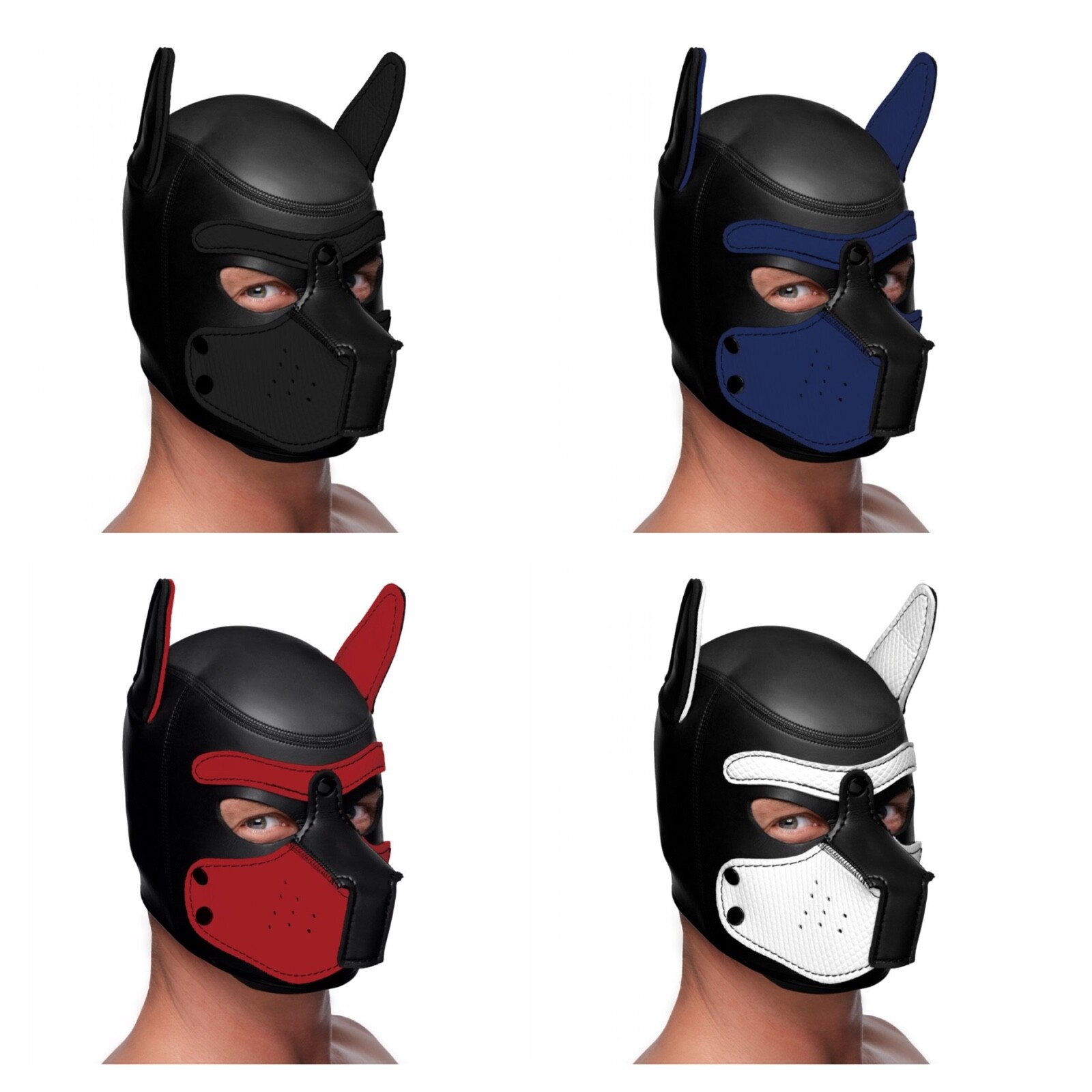 Strict Leather Spike Neoprene Puppy Hood Muzzle Face Mask Unisex XR ...