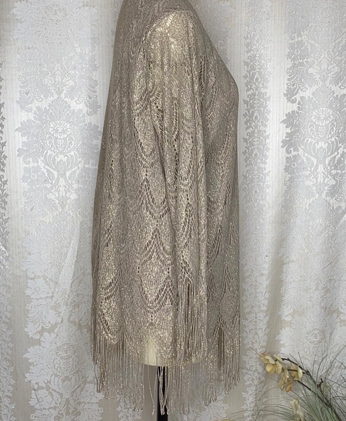 Chico tan sparkle lace top | eBay