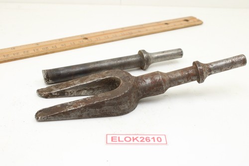 (2) Unbranded Bits For Air Hammer 7" Tie Rod Pickle Fork Tool And Punch ...