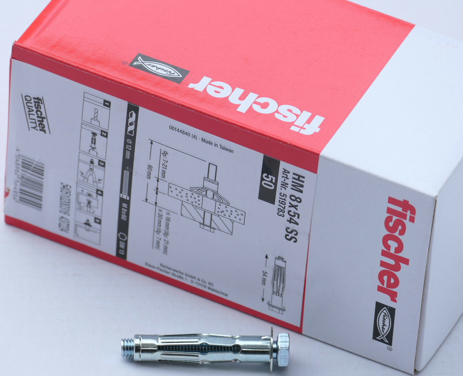 fischer HM Metall Hohlraumdübel, mit Schraube Ausführung und Menge nach ...