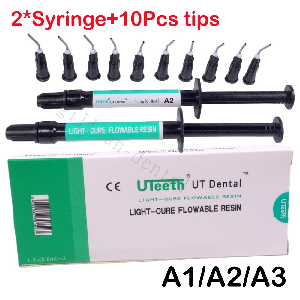 A1/A2/A3 UT Dental Composite Light Cure Flowable Resin Syringes Tooth ...