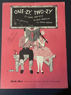 One-Zy Two-Zy Vtg Sheet Music Dave Franklin Irving Taylor 1946 | eBay