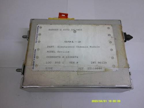 SRS CONTROL MODULE CHEVROLET BERETTA 1991 1992 1228874 OEM | eBay