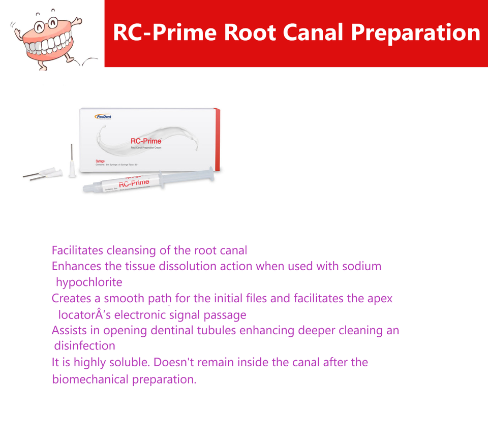 Dental Pac-Dent RC-Prime™ Root Canal Preparation Lubricant EDTA 15%, 1/ ...