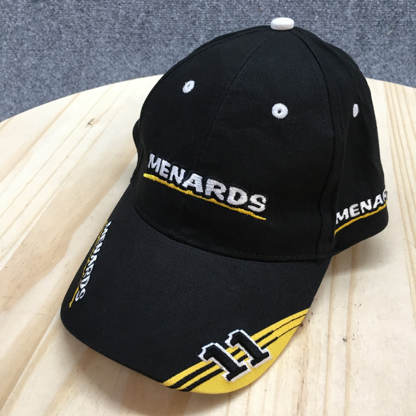 Paul Menards 11 NASCAR Baseball Cap Hat Mens Black One Size Curved Brim ...