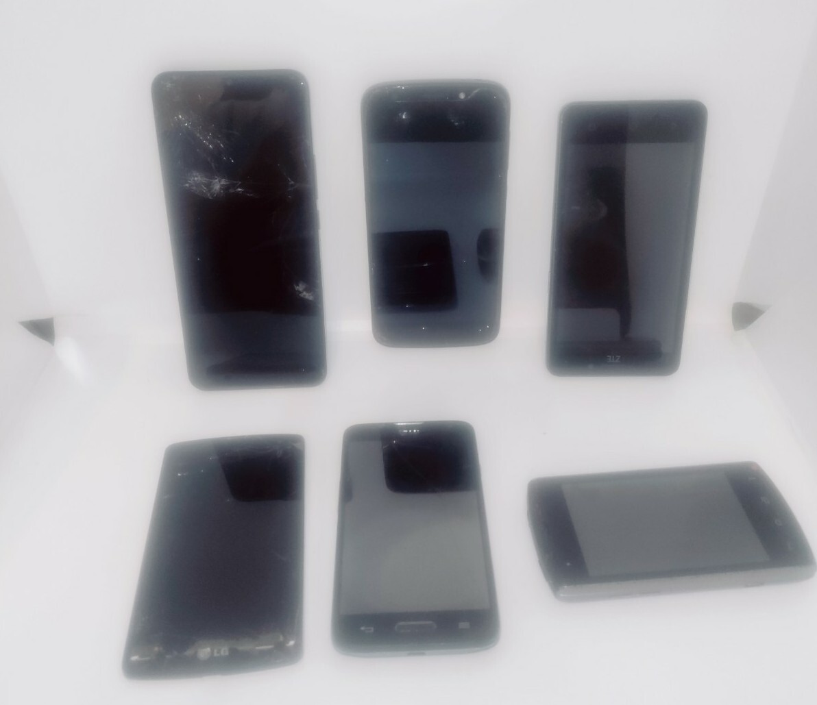 Lot Of Broken Cell Phones For Parts Only Assorted 6 Cell Phones. | eBay