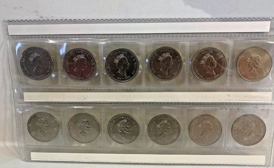 1992 Canada Confederation Coins~25 cents~125 Years~1867-1992 | eBay