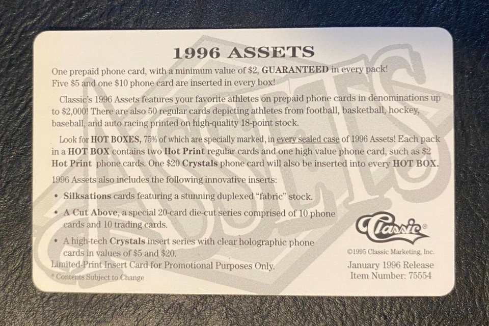 1996 assets cal ripken jr $1000 PROMO Card | eBay
