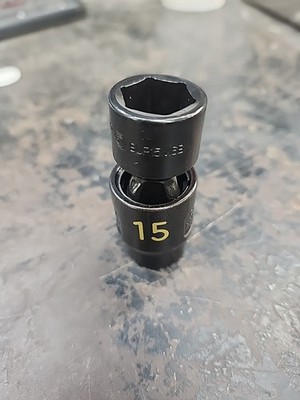 MATCO BUP15M6 3/8 Drive 15MM Impact Swivel Socket Shallow 6Pt NEW | eBay