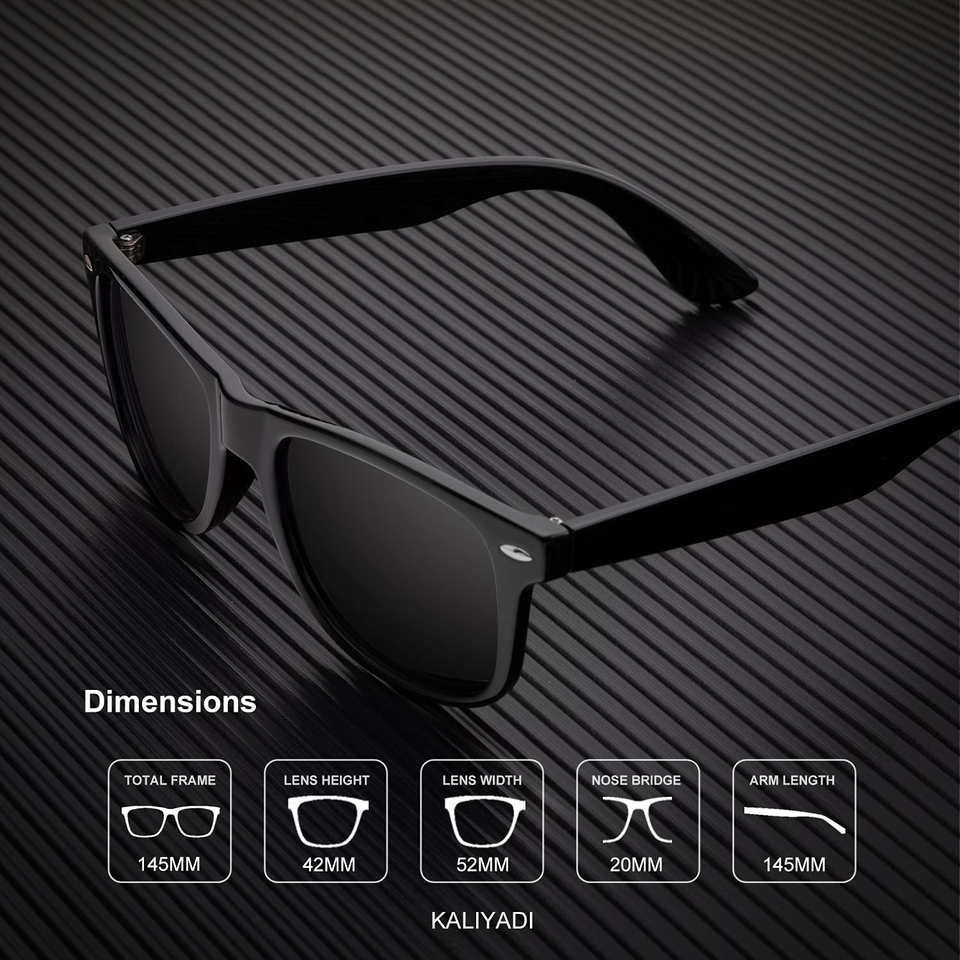 KALIYADI Polarized Sunglasses for Men and Women Semi-Rimless Frame ...