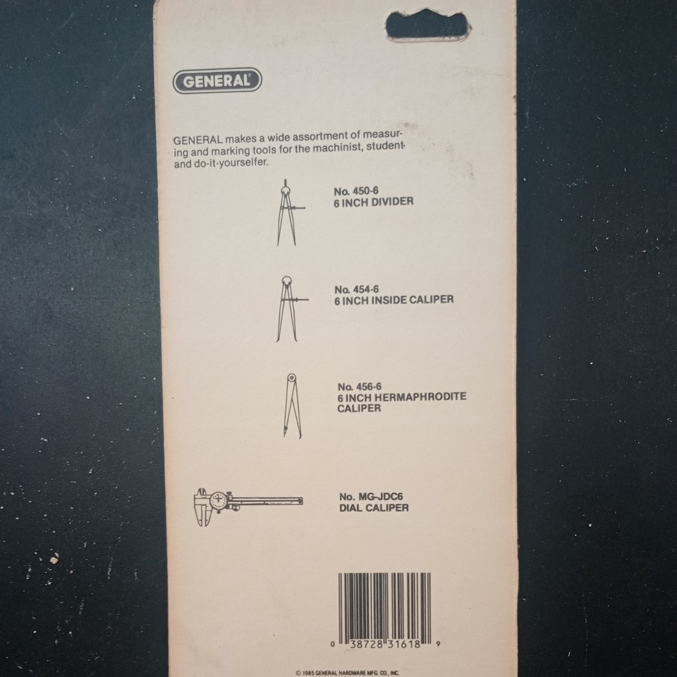 General Tools 452-6 Outside Calipers, 6 Inch Jaw Capacity | eBay