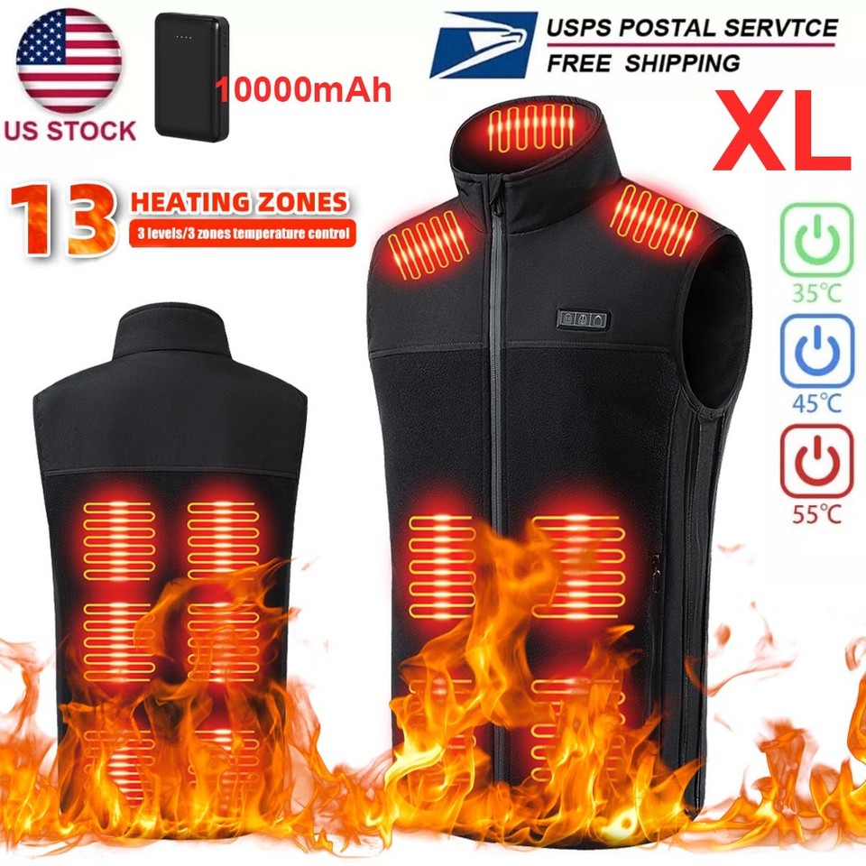 Heated Vest for Men Women Winter Heated Vests Warmer 2/9/13/21/23 ...