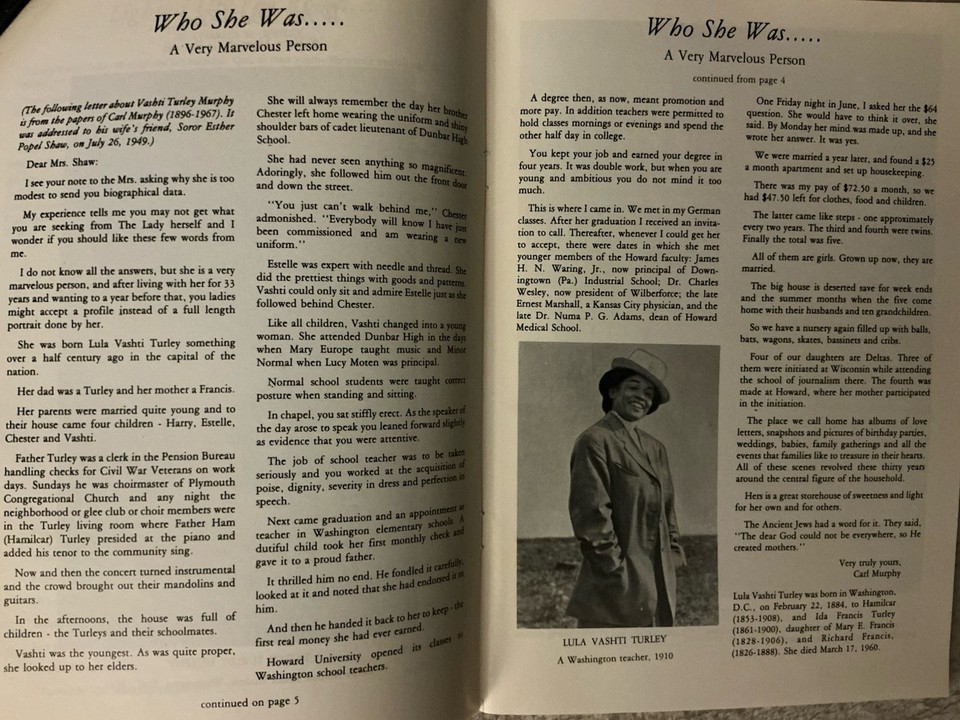 DELTA SIGMA THETA: BE STRONG! - The Life and Times of Vashti Turley ...