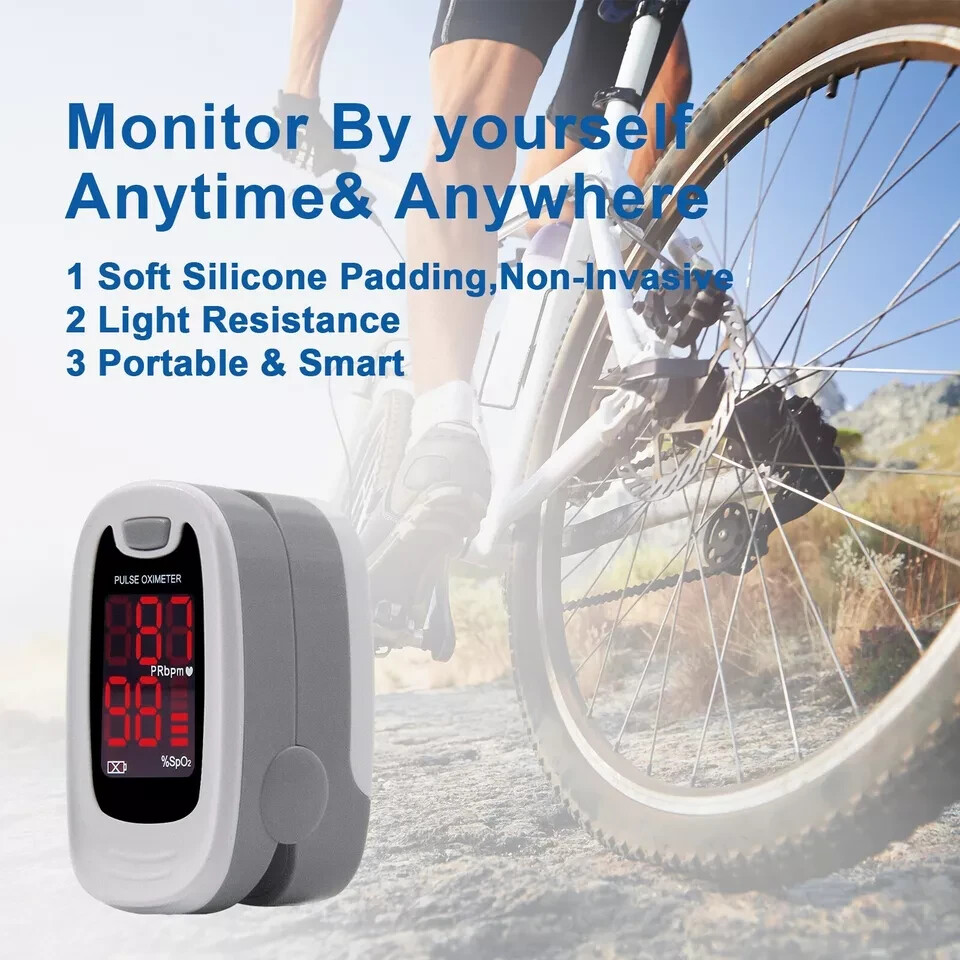 Finger Pulse Oximeter Blood Oxygen Monitor SpO2 Heart Rate Tester Free ...